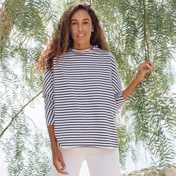 Frank & Eileen | Tops | Frank Eileen Effie Long Sleeve Funnel Neck ...